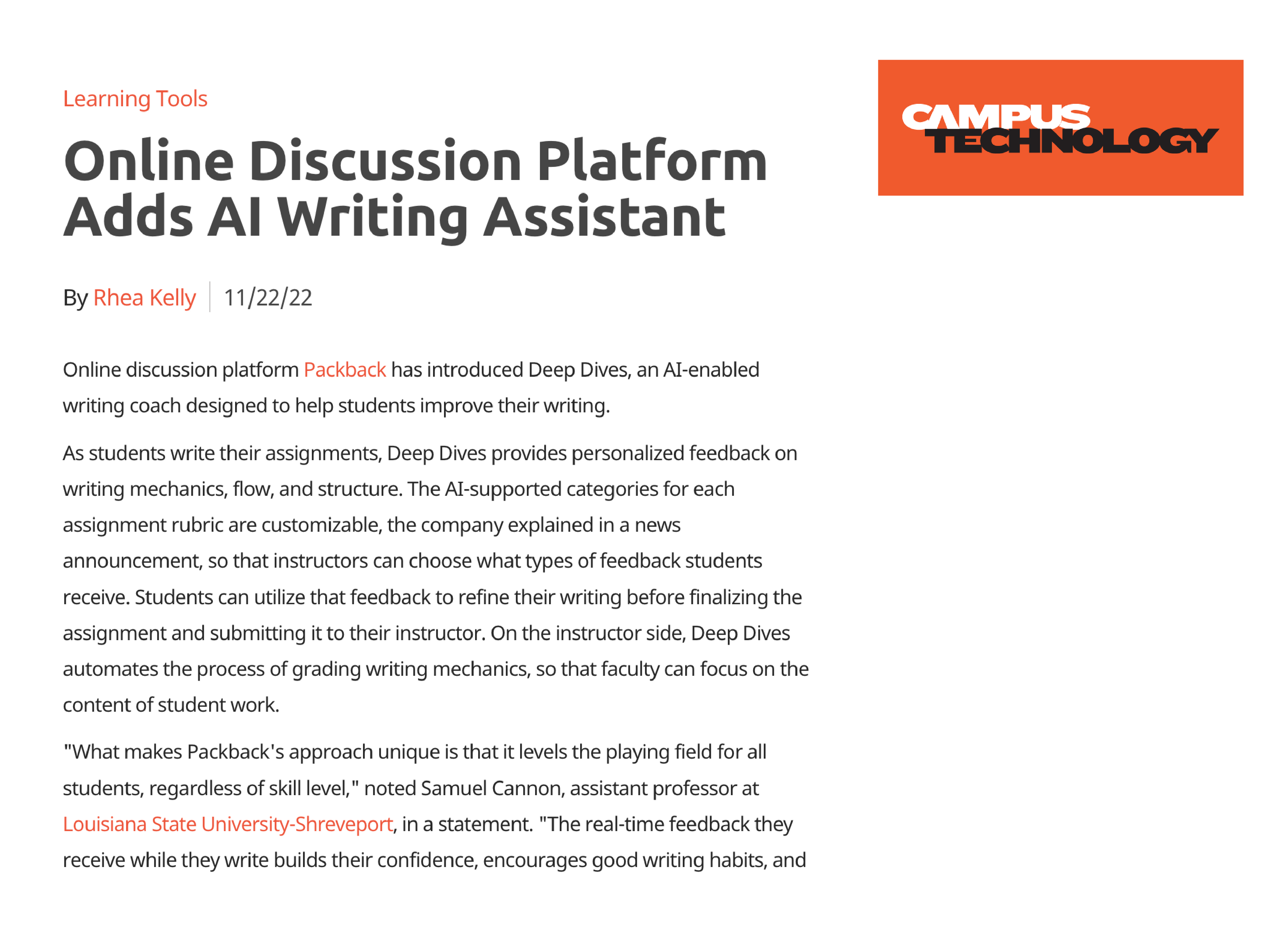 Survey Reveals Impact of Deep Dives | Packback